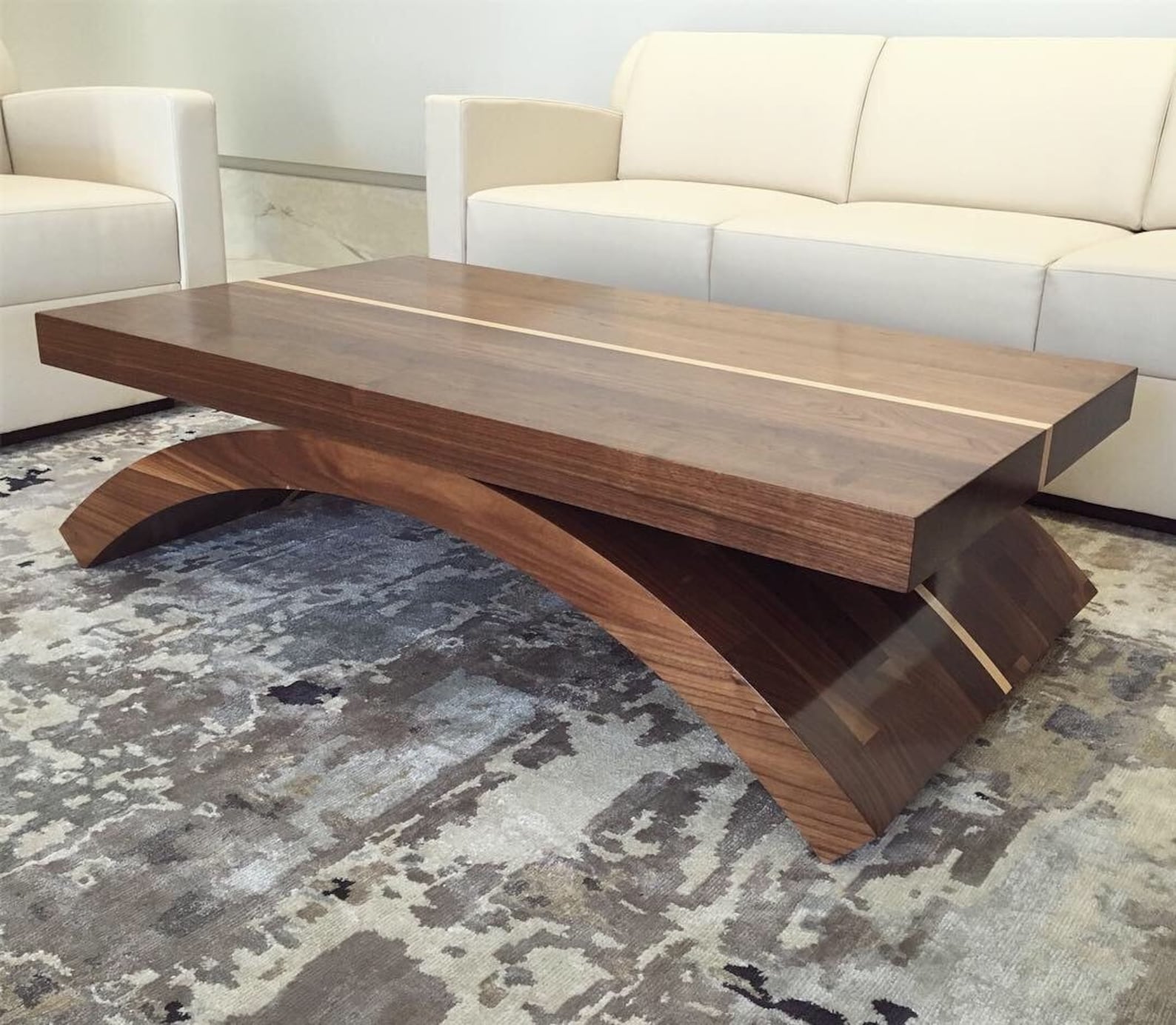 Solid Walnut Arch Coffee Table - Etsy
