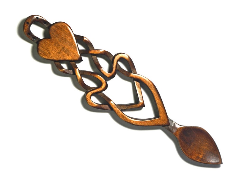 Traditional Celtic Love Spoon Free Engraving of Names & Date | Etsy