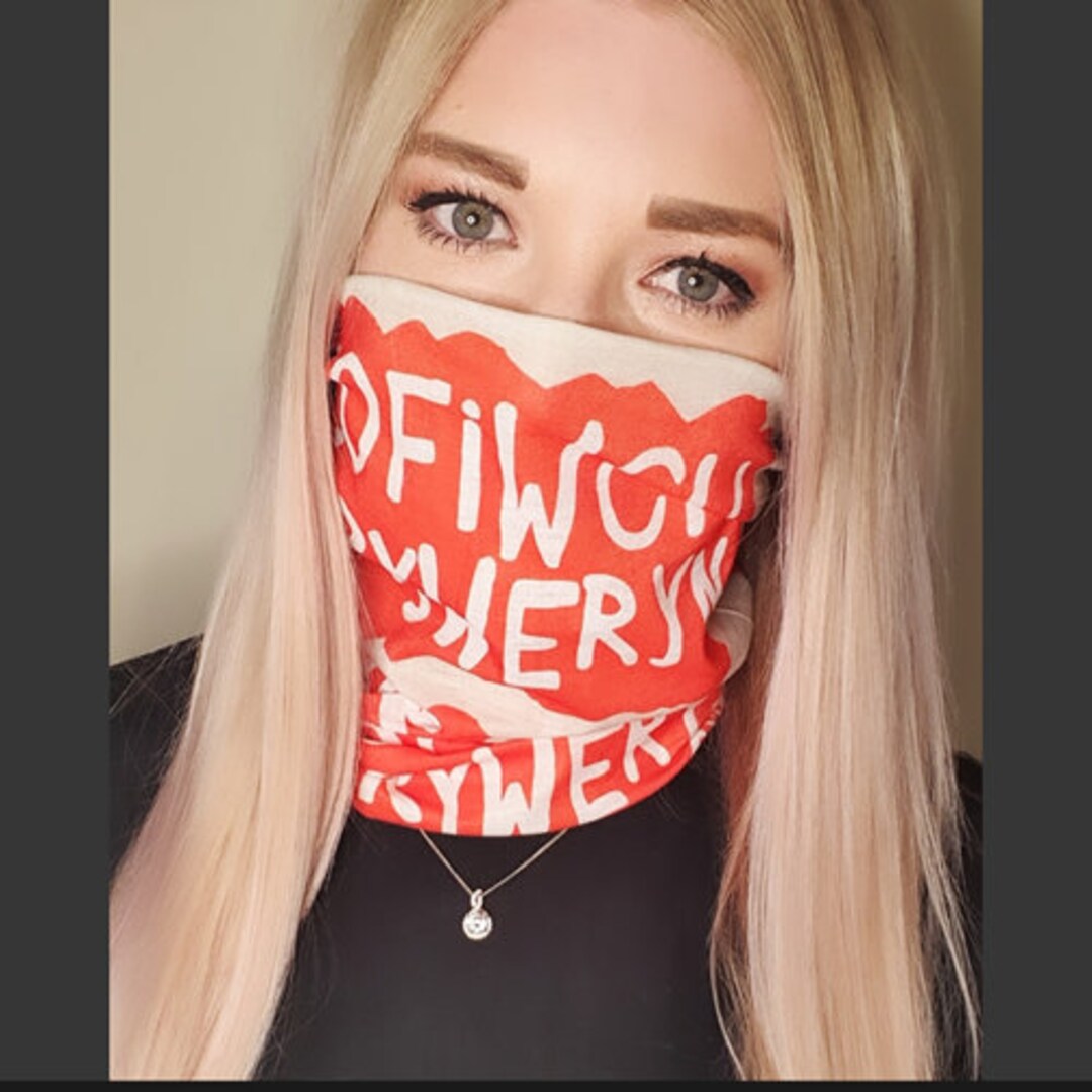 Cofiwch Dryweryn Face Mask, Welsh Mouth Cover, Tubular Bandana, Snood ...