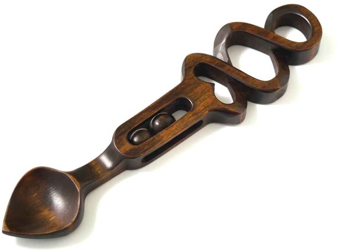 Together Forever Welsh Love Spoon - 2 Balls in Cage - Hand Carved ...