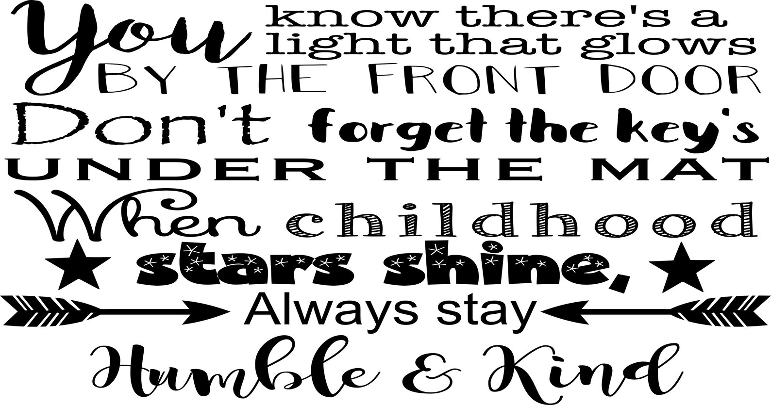FULL LYRICS Always Stay Humble and Kind Digital Download, Cut File, Svg ...