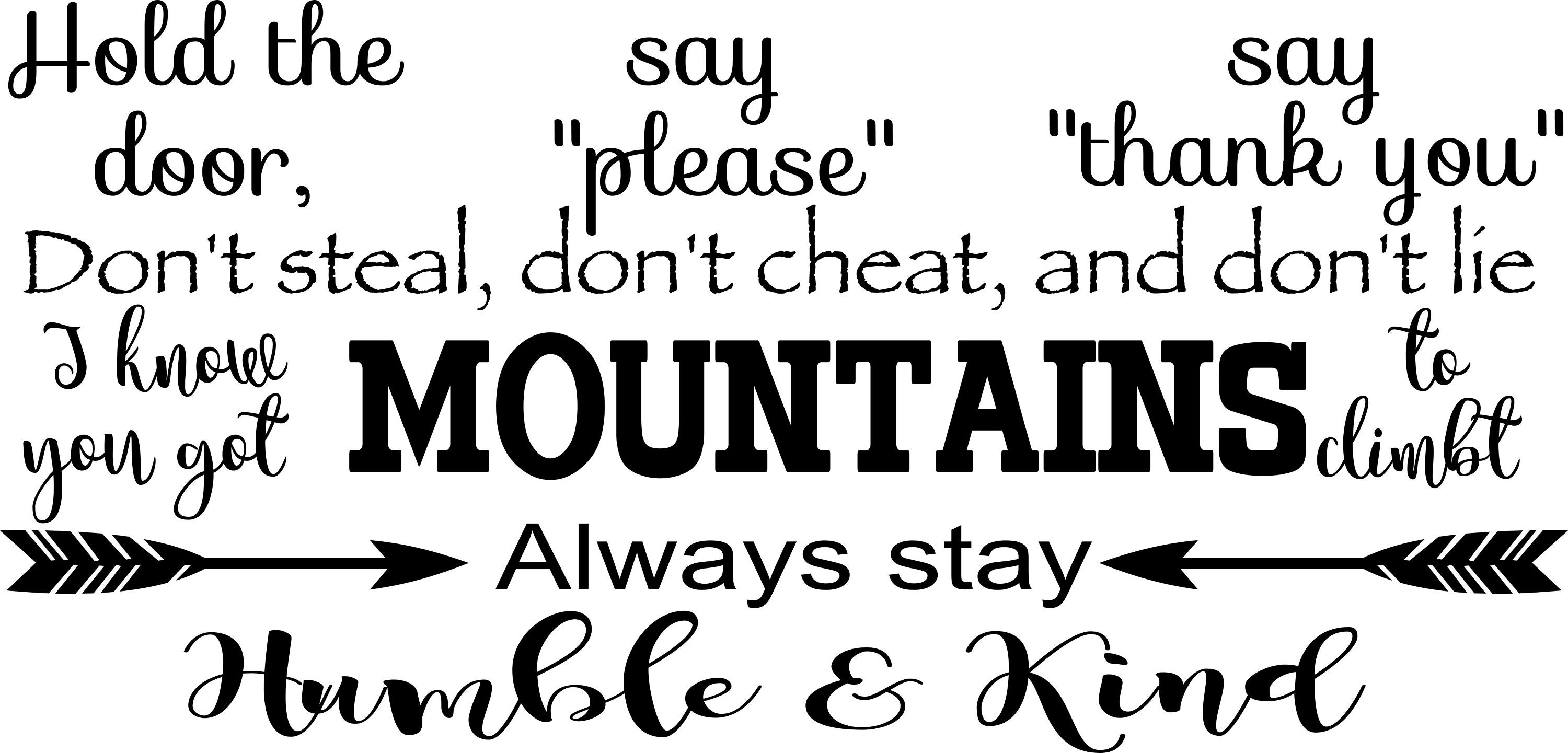 FULL LYRICS Always Stay Humble and Kind Digital Download, Cut File, Svg ...