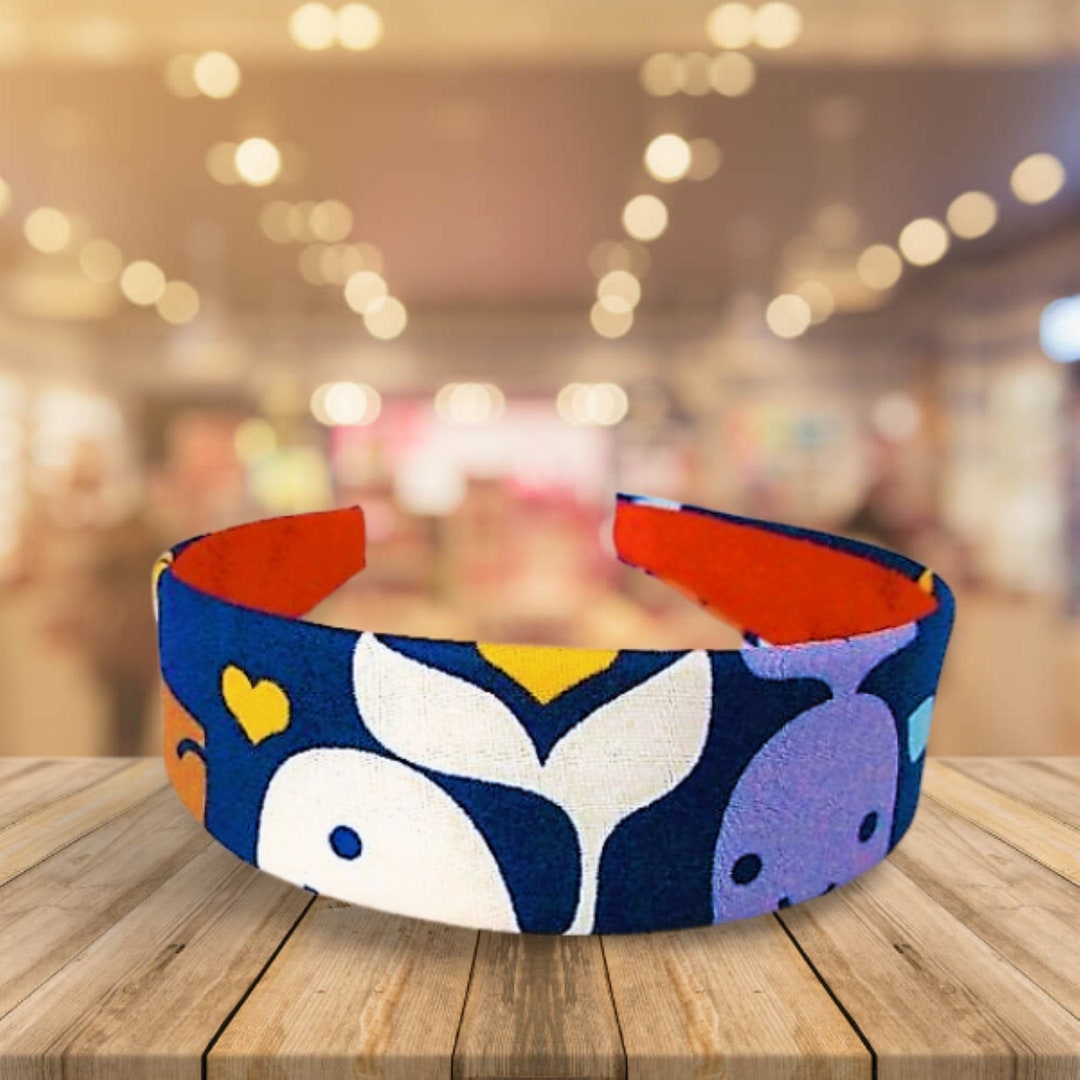 Headband in Cotton Fabric Whales by Funprintscolorado, Blue Background ...