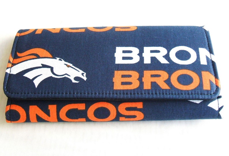 Denver Broncos Cotton Clutch Wallet Handmade Gift Ideas for | Etsy