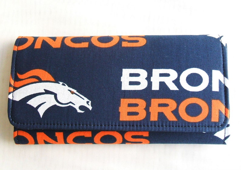 Denver Broncos Cotton Clutch Wallet Handmade Gift Ideas for - Etsy
