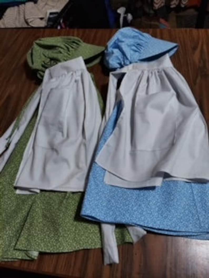Pioneer Bonnet and Apron Set, Trek, Little House on the Prairie Set ...
