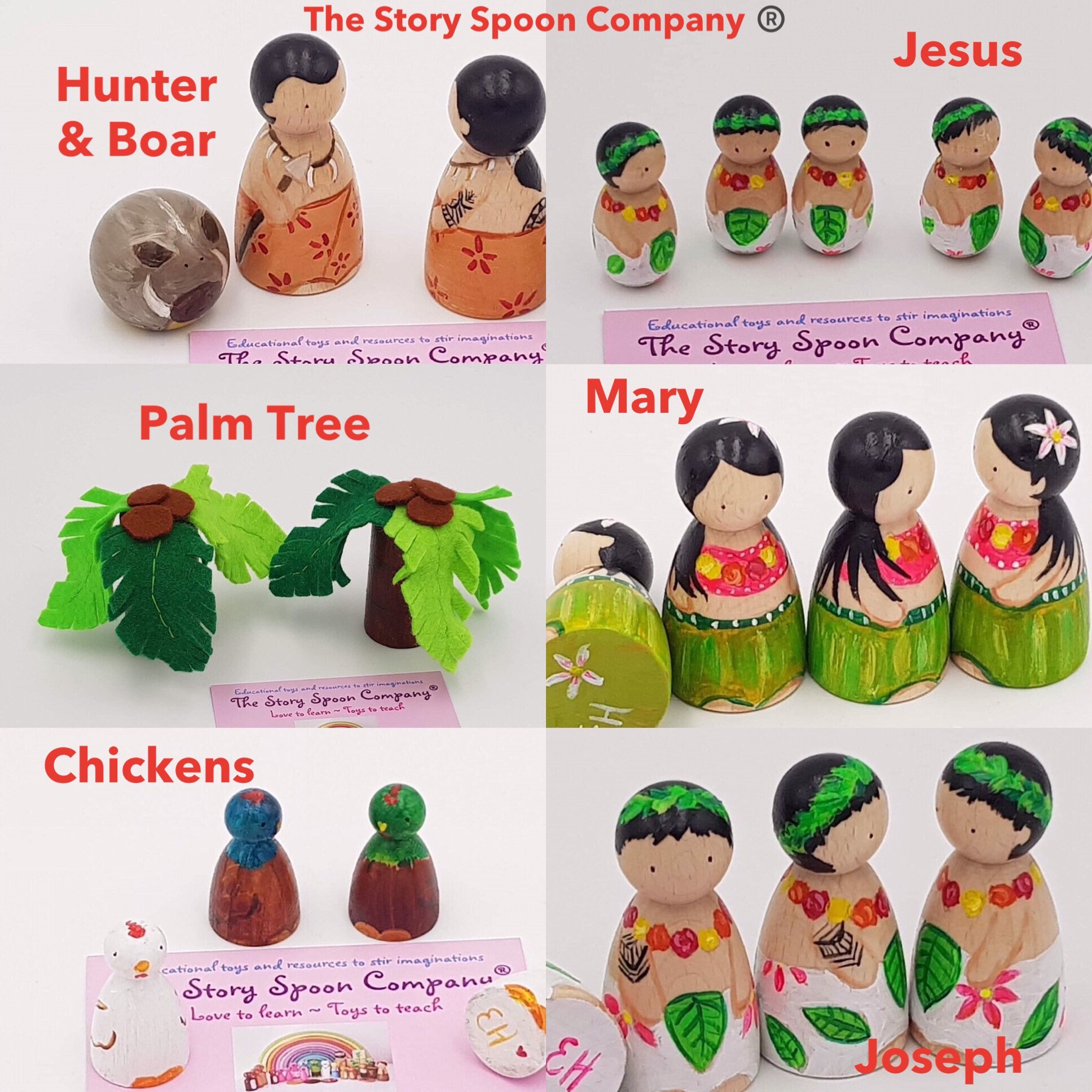 Hawaiian Nativity Set. Family. Present. Gift. Christmas. Chrstian ...