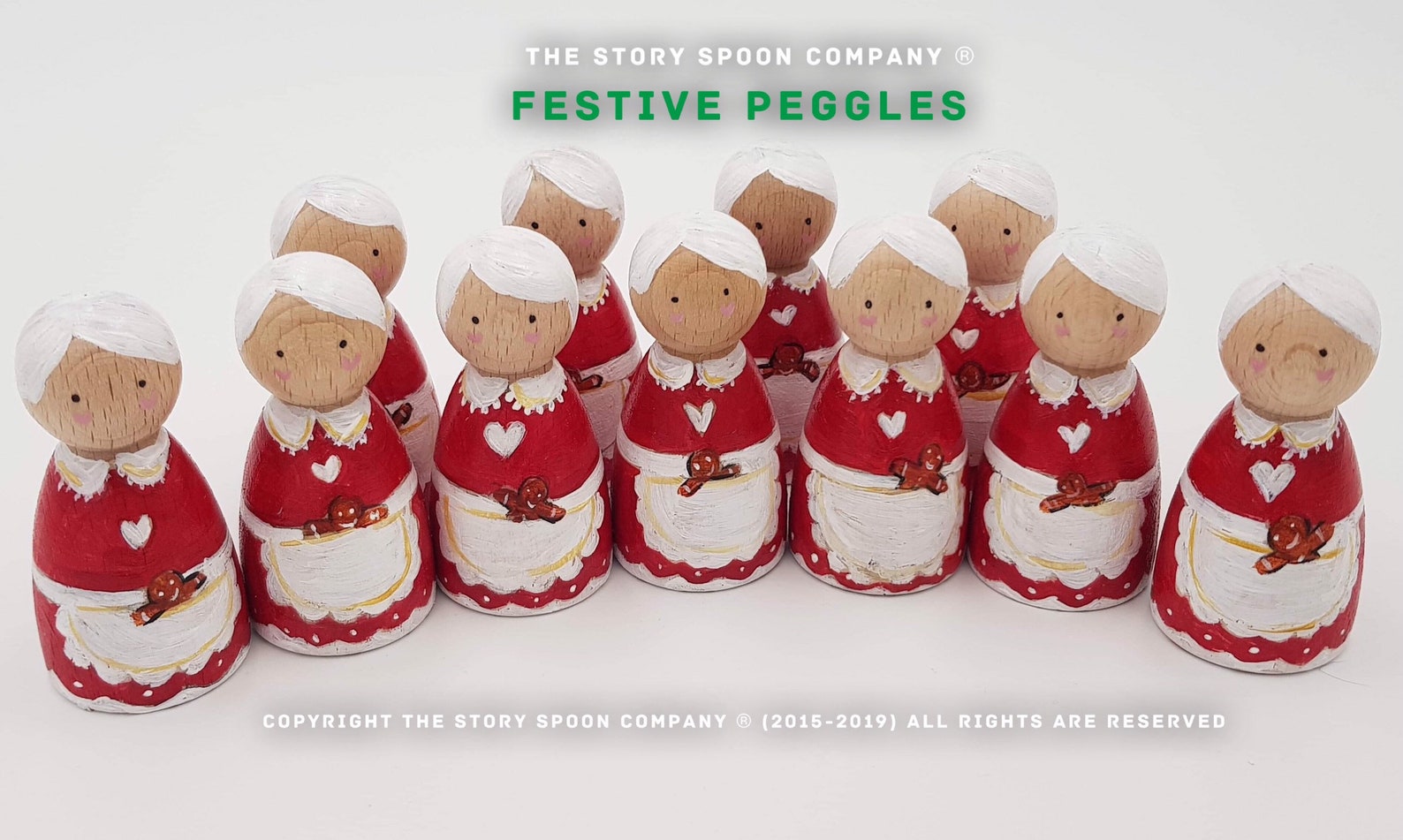 Festive Peg Friends. Santa Claus. Snowman. Elf. Tree. Snowlady ...