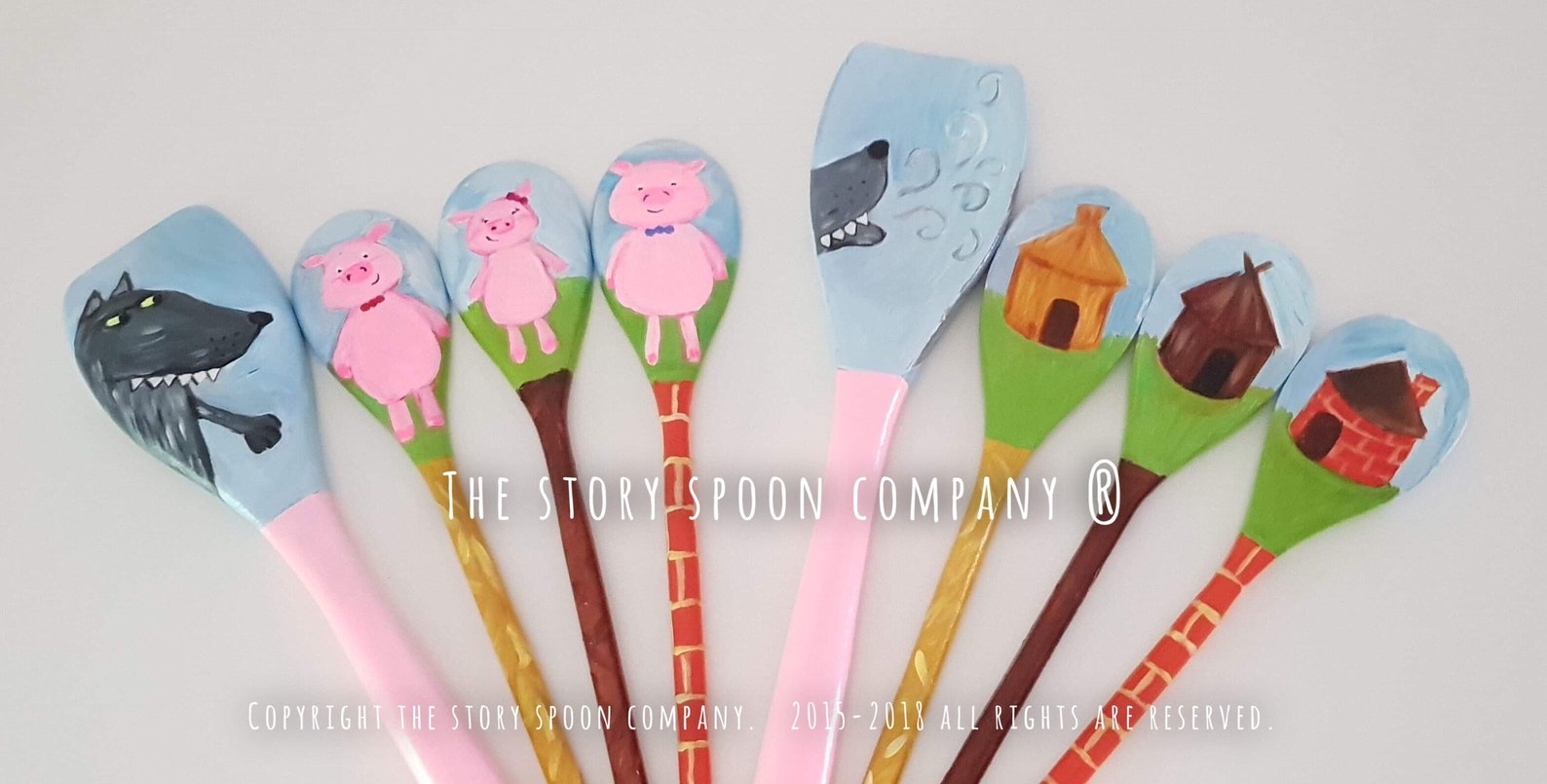 Story Spoons. the Three Little Pigs. Wooden Toy. Fairytale. - Etsy