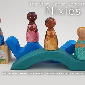 Nixies. Mermaid Peg Dolls. Merfolk. Mermaid. Fairies. Montessori ...