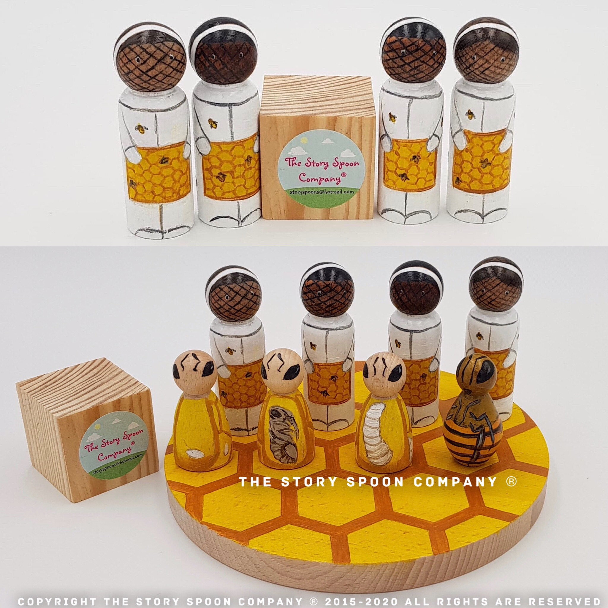 Bees. Beekeeper. Peg Dolls. Hive. Honeycomb. Life Cycle. Science Toy ...