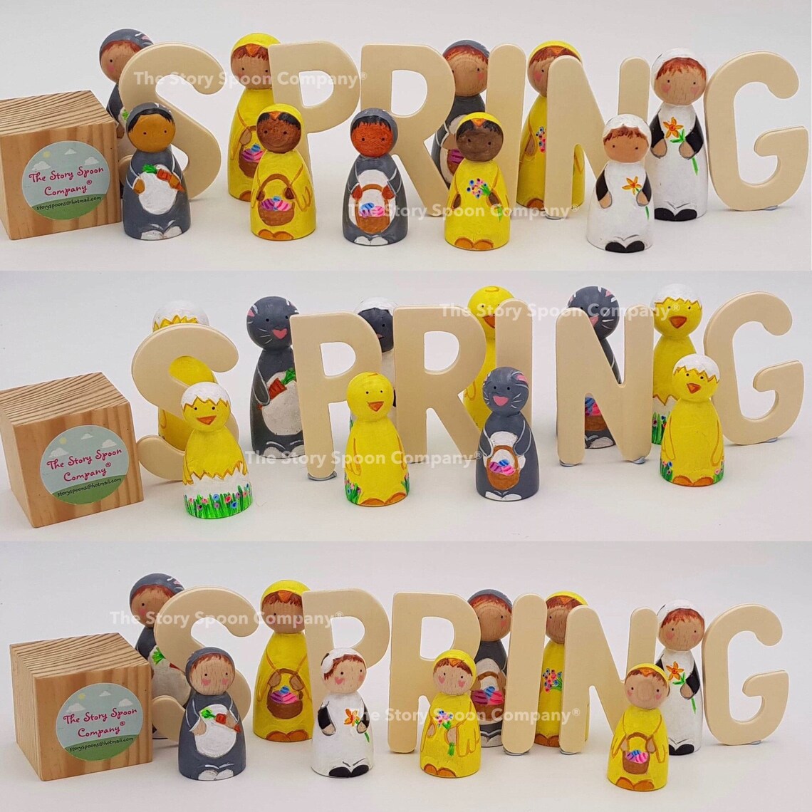 Easter Peg Dolls. Chick. Rabbit. Lamb. Bunny. Easter. Spring. | Etsy