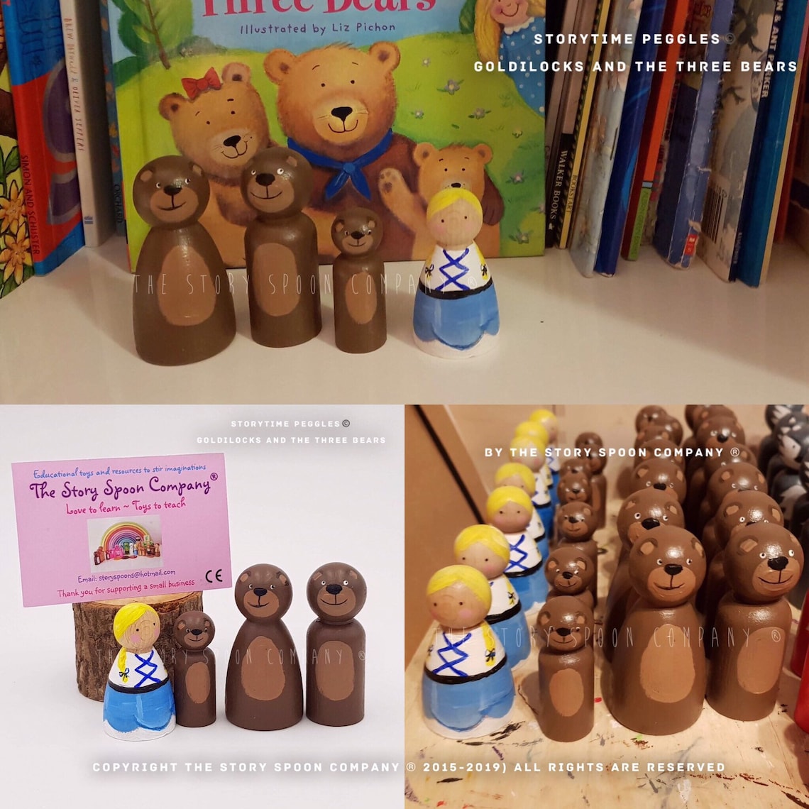 Peg Dolls. Goldilocks and the Three Bears. Eyfs Preschool Toy. | Etsy ...
