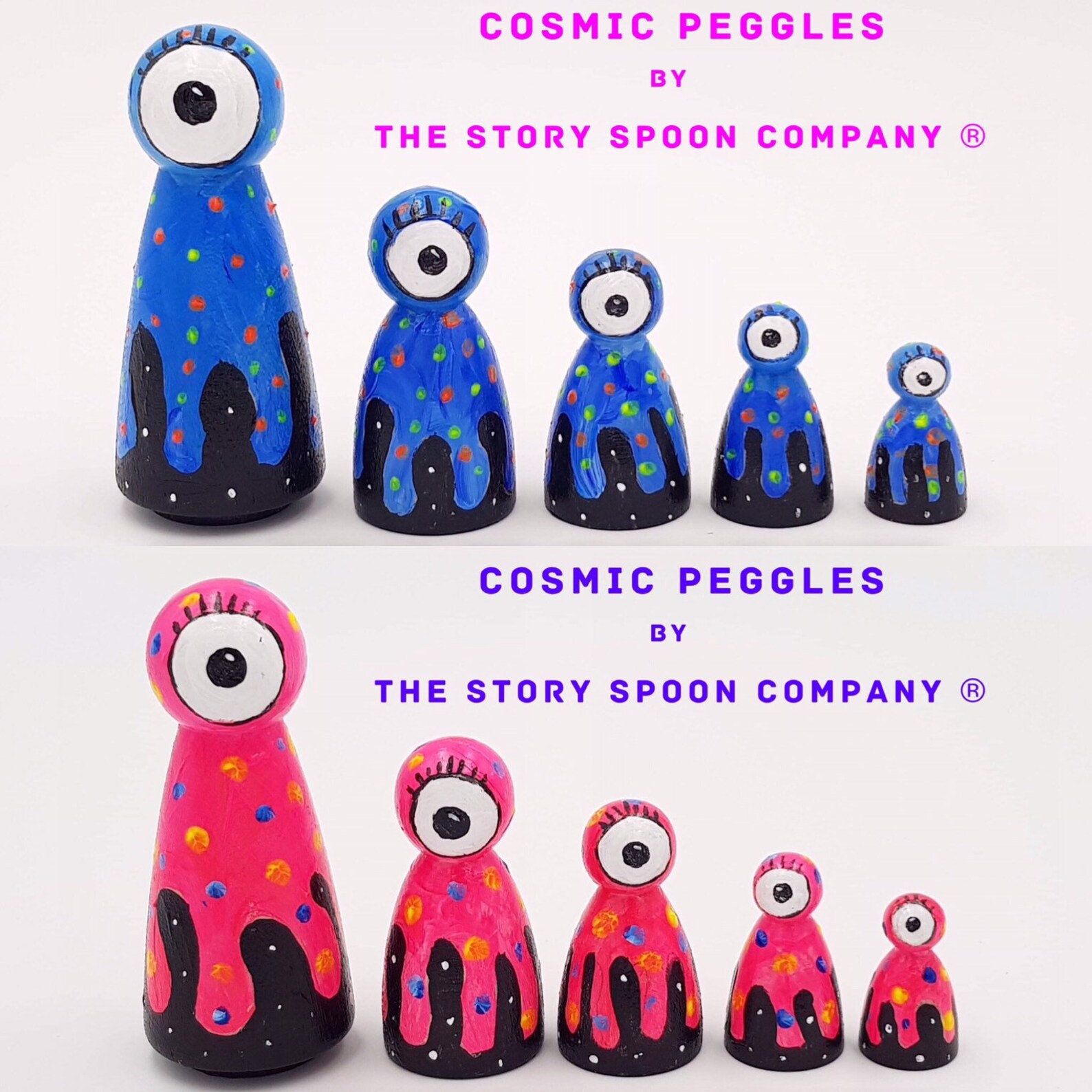 Cosmic Peggles. Astronaut. Alien. Cosmonaut. Peg Doll. Wooden | Etsy