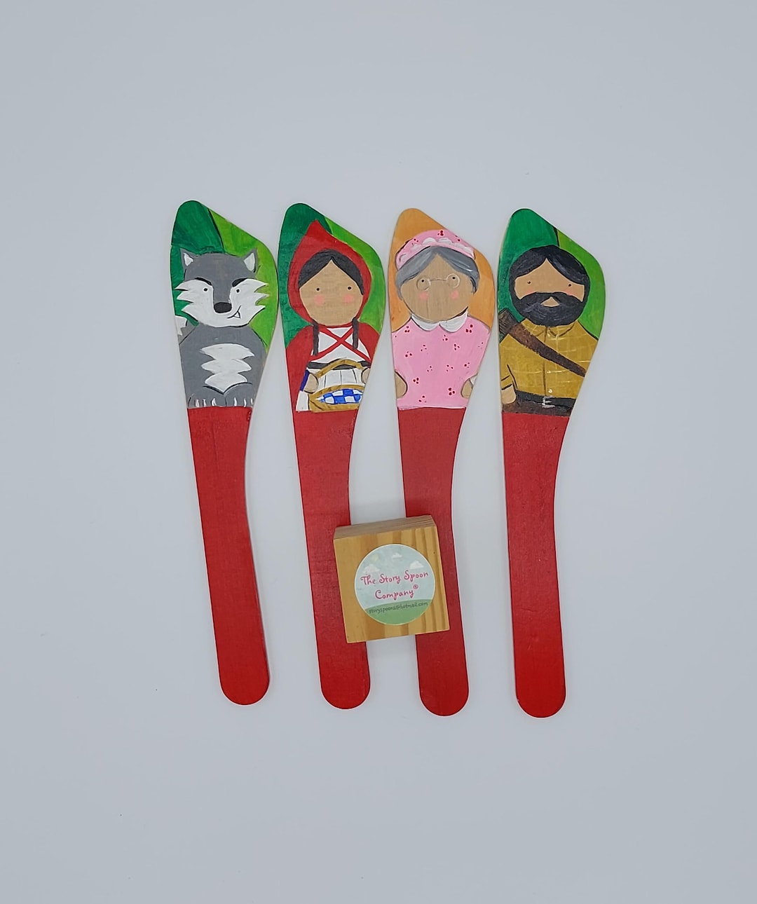 Story Spoons. Little Red Riding Hood. Wooden Toy. Fairytale ...