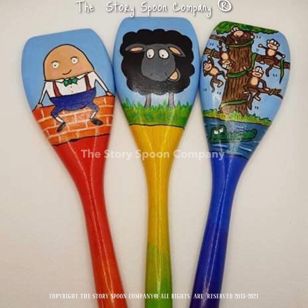 Rainbow Rhyme Song Spoons. Story Spoons. Nursery Rhymes. Song - Etsy