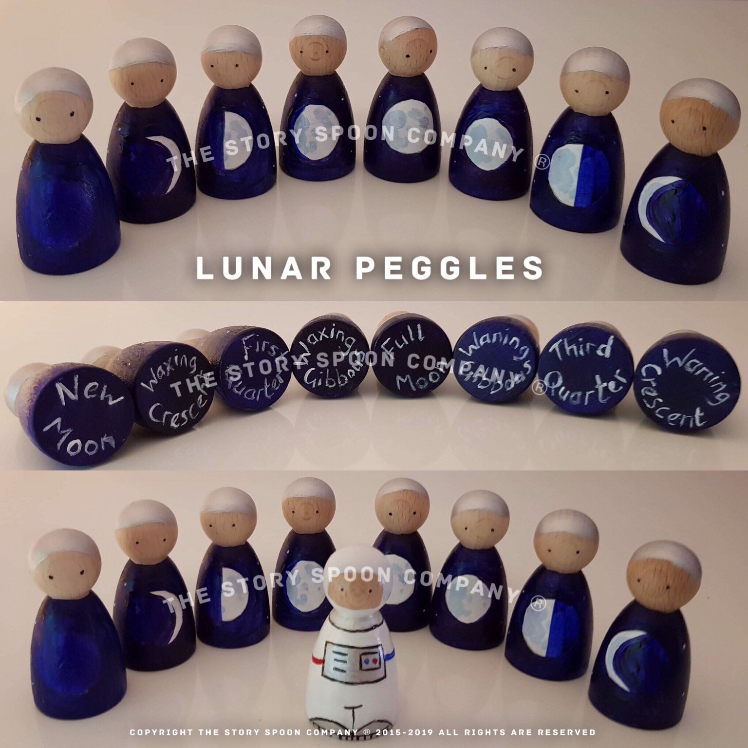 Lunar Peggles Moon Lunar Phases Space Solar System | Etsy