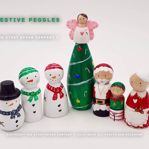 Christmas Peg Doll - Etsy