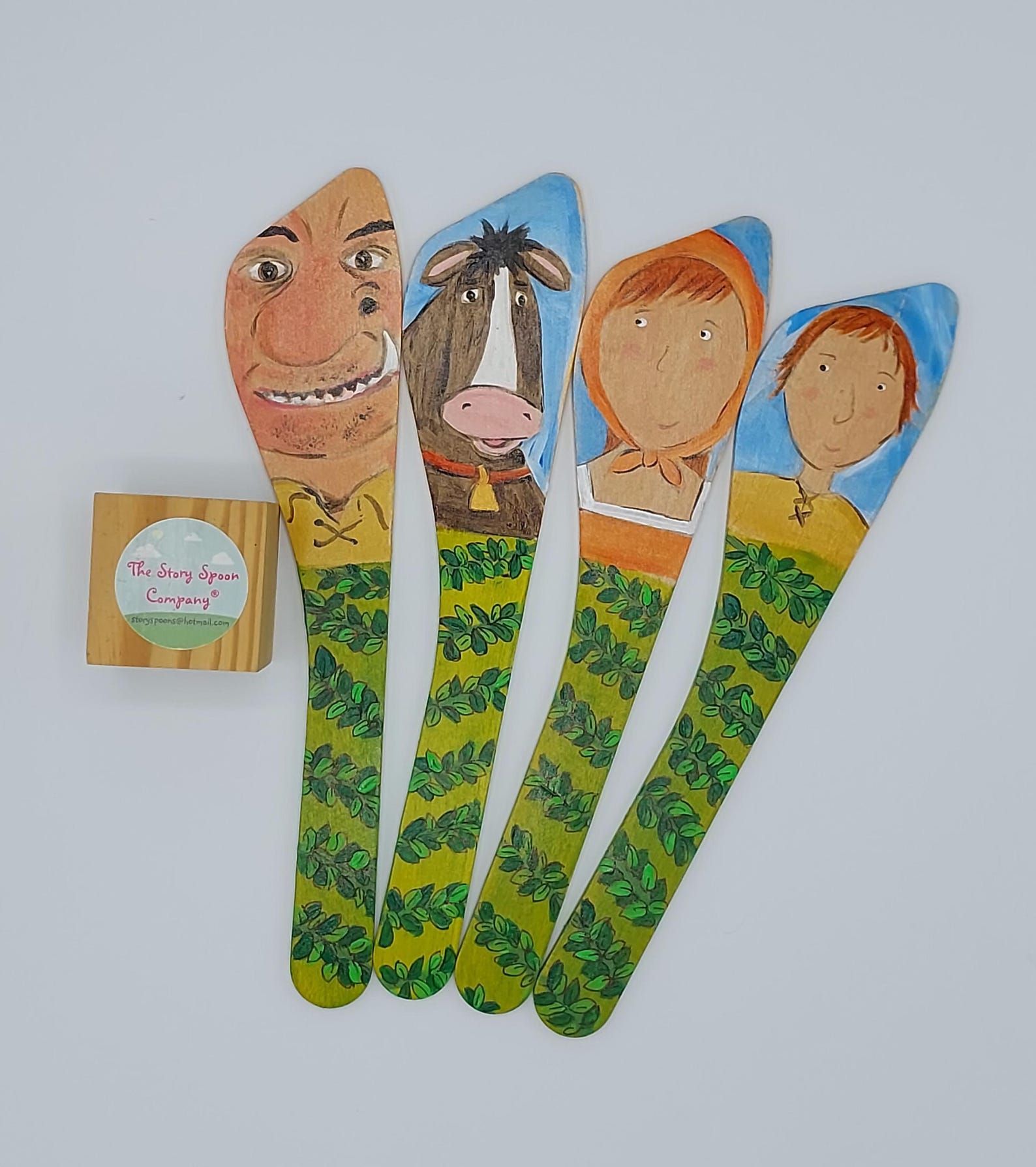Jack and the Beanstalk. Story Spoons. Fairytale. Wooden Toy. Children ...