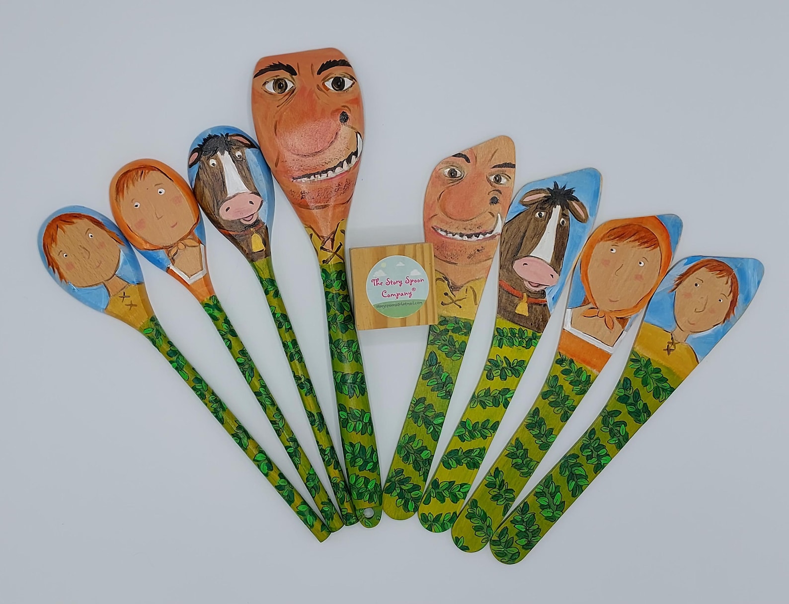 Jack and the Beanstalk. Story Spoons. Fairytale. Wooden Toy. Children ...