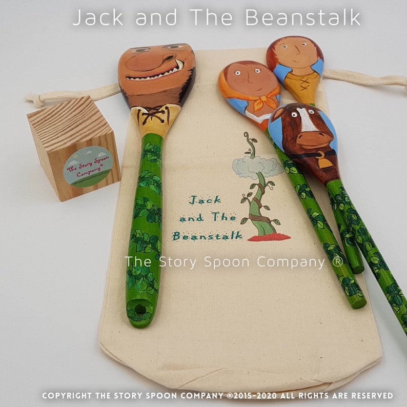 Jack and the Beanstalk. Story Spoons. Fairytale. Wooden Toy. Children ...