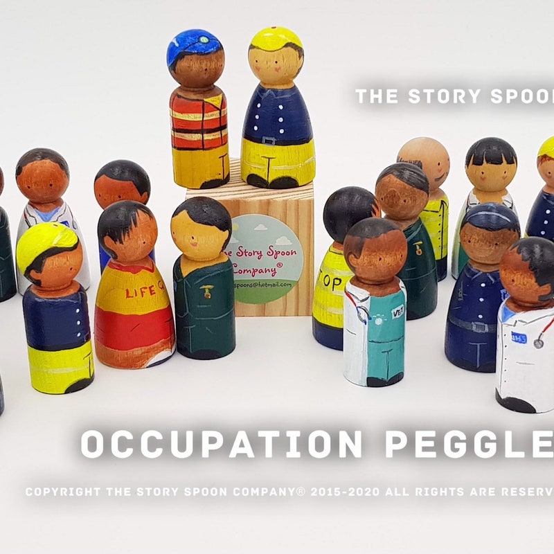 Peg People Family - Etsy