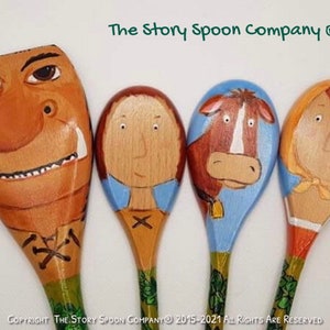 Jack and the Beanstalk. Story Spoons. Fairytale. Wooden Toy. Children ...