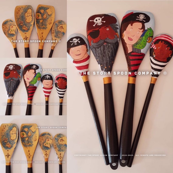 Pirate Character Story Spoons | Etsy