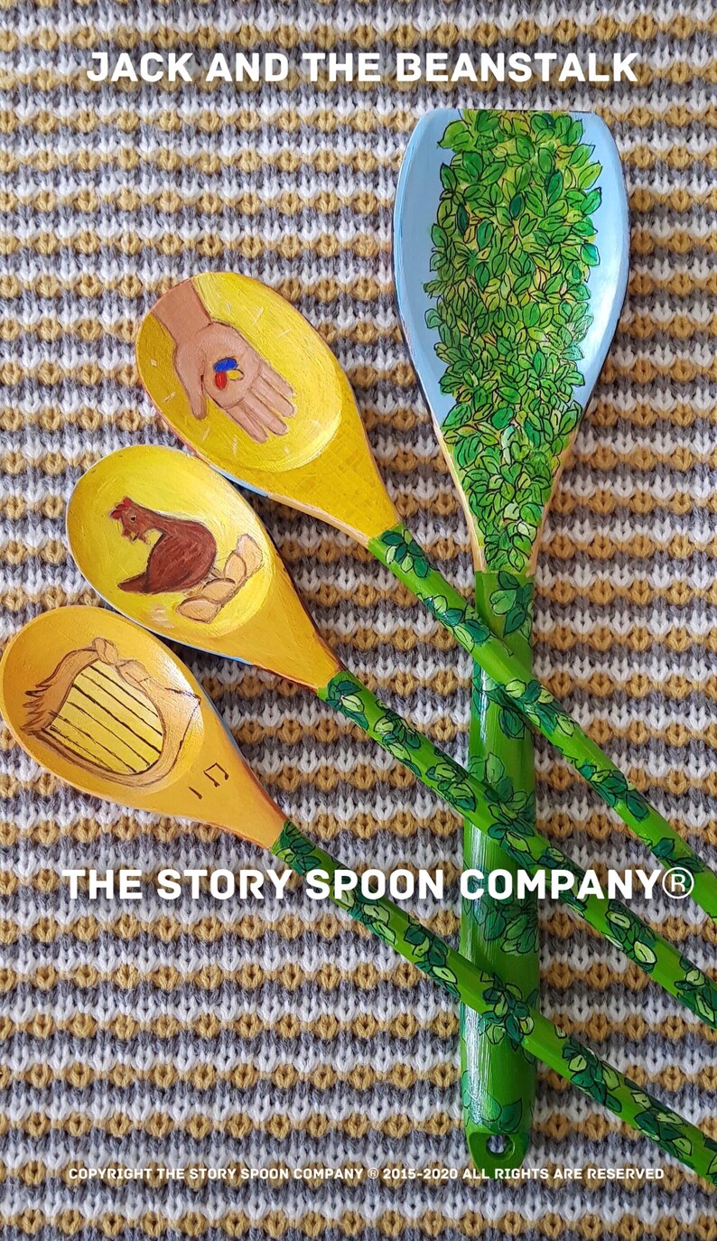 Jack and The Beanstalk. Story Spoons. Fairytale. wooden toy. | Etsy