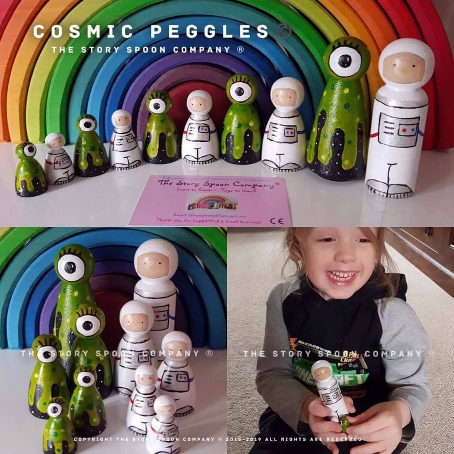 Cosmic Peggles. Astronaut. Alien. Cosmonaut. Peg Doll. Wooden | Etsy