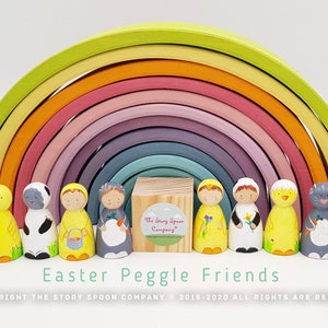 Easter Peg Dolls. Chick. Rabbit. Lamb. Bunny. Easter. Spring. Easter ...