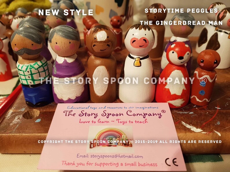 Peg dolls. The Gingerbread Man. Story Props. Early years. | Etsy