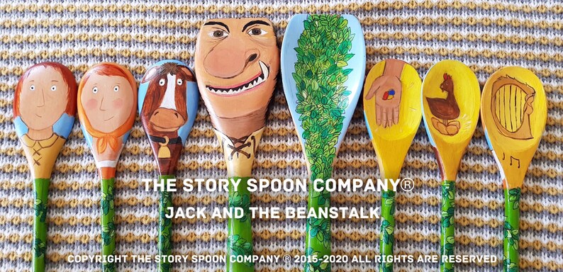 Jack and The Beanstalk. Story Spoons. Fairytale. wooden toy. | Etsy