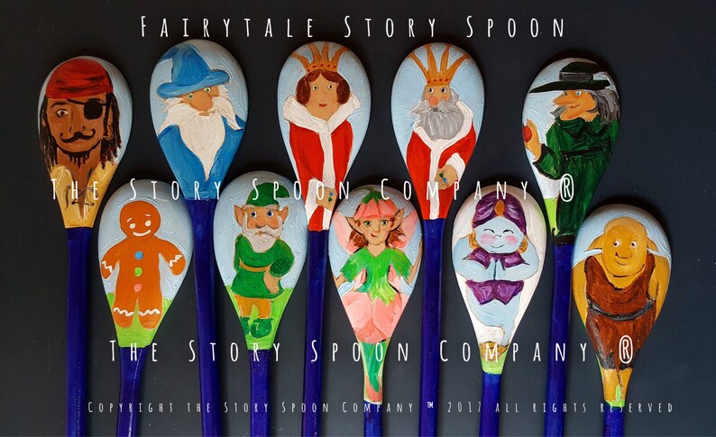 Fairytale Story Spoons Childrens Wooden Toy Waldorf - Etsy UK