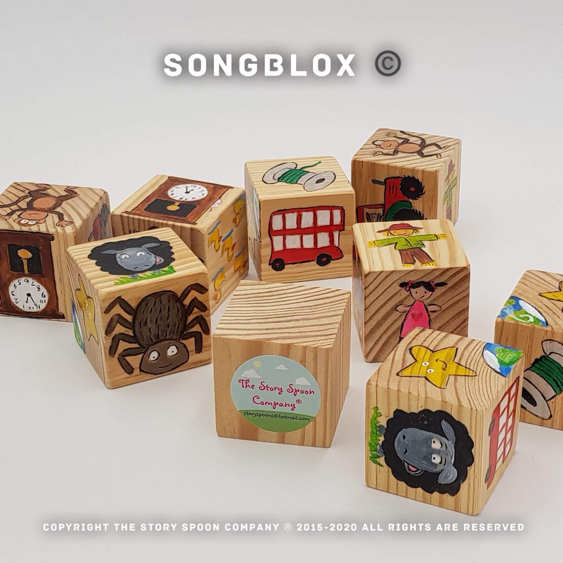 Song Blox. Nursery Rhyme. Story Cube. Story Block. Wooden - Etsy