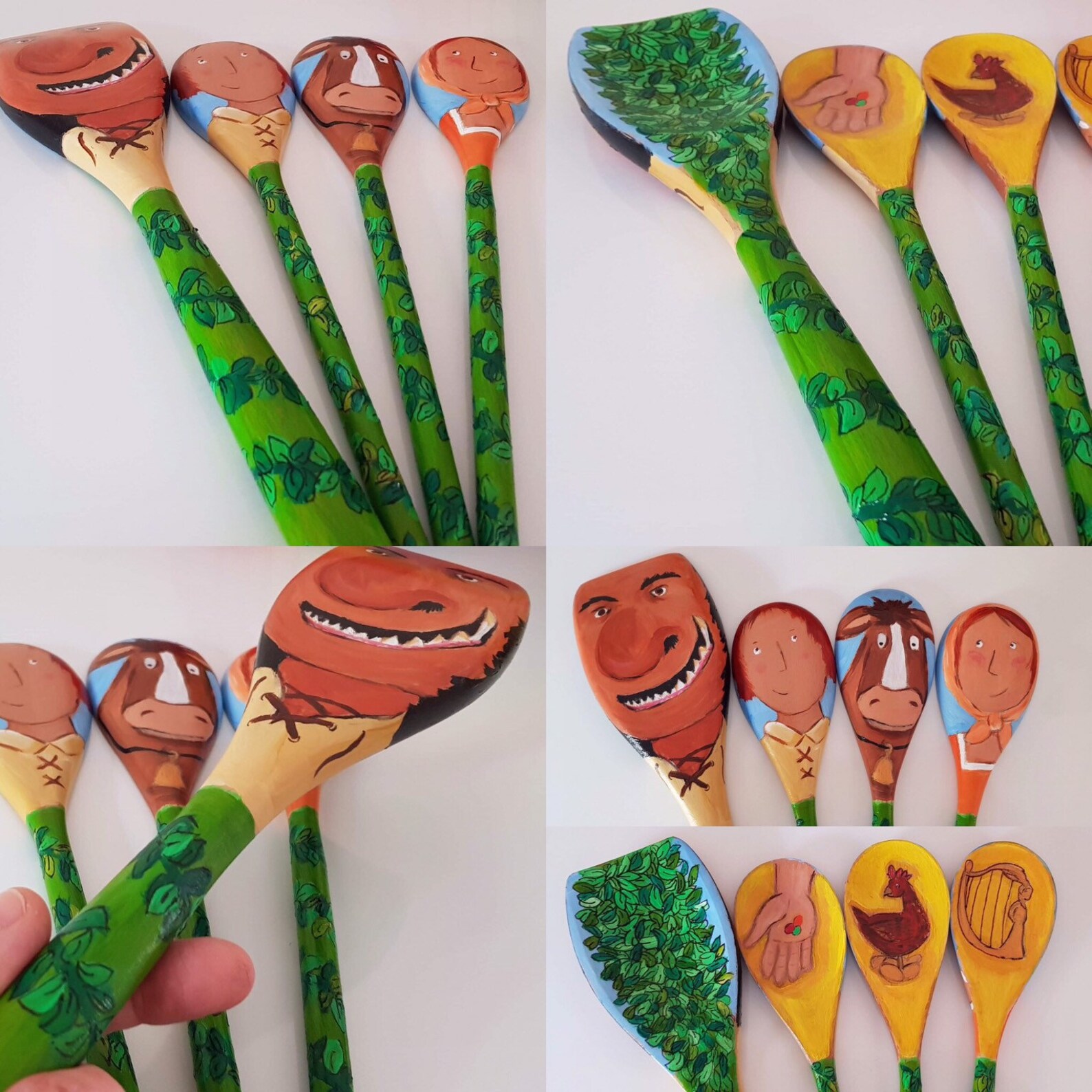 Jack and the Beanstalk. Story Spoons. Fairytale. Wooden Toy. Children ...