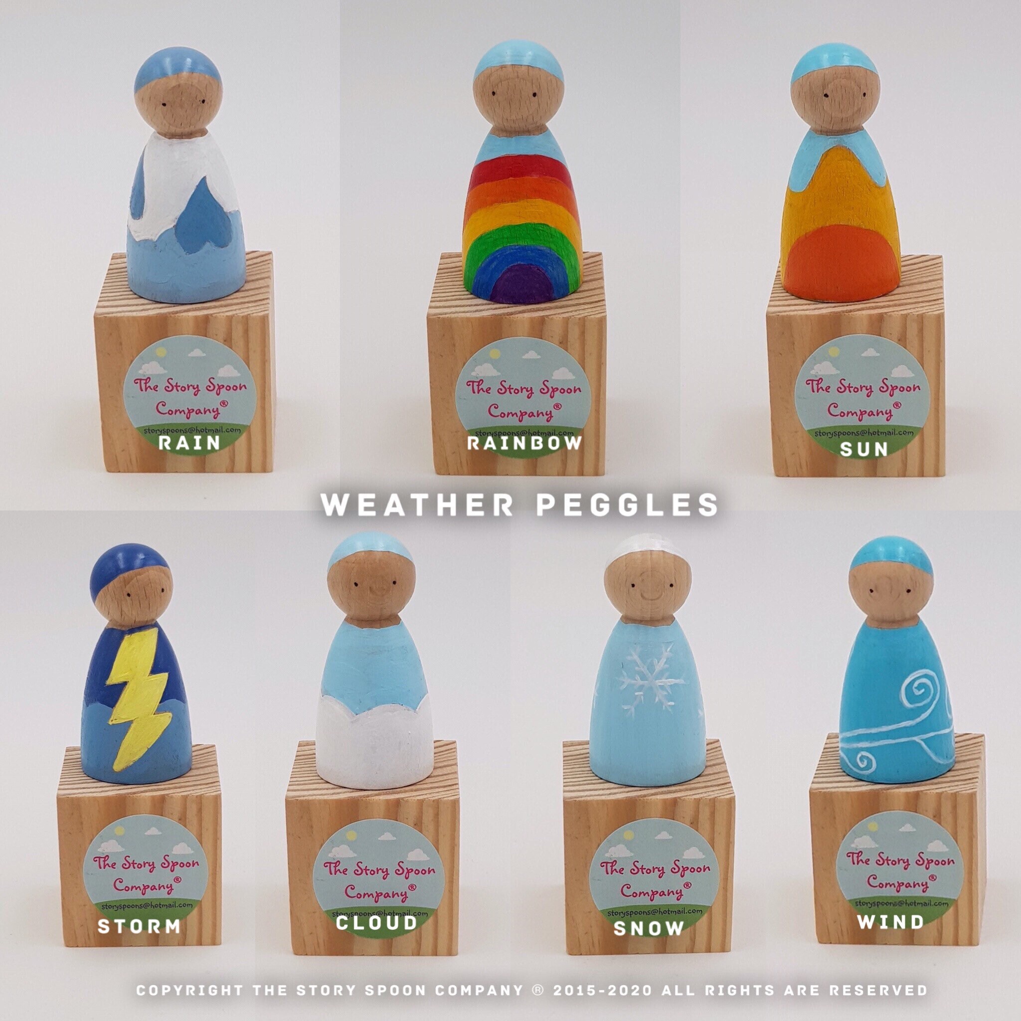 Weather Peg Dolls Weather Peggles Open Ended Play Wooden - Etsy UK