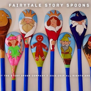 Fairytale Story Spoons Childrens Wooden Toy Waldorf Montessori ...