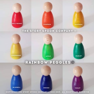 Rainbow Peggles - Peg Dolls - Grimms - Grapat - Small World - Childrens ...