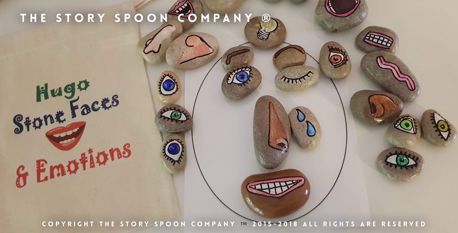 Face & Emotion Stones emotional happy sad confused | Etsy