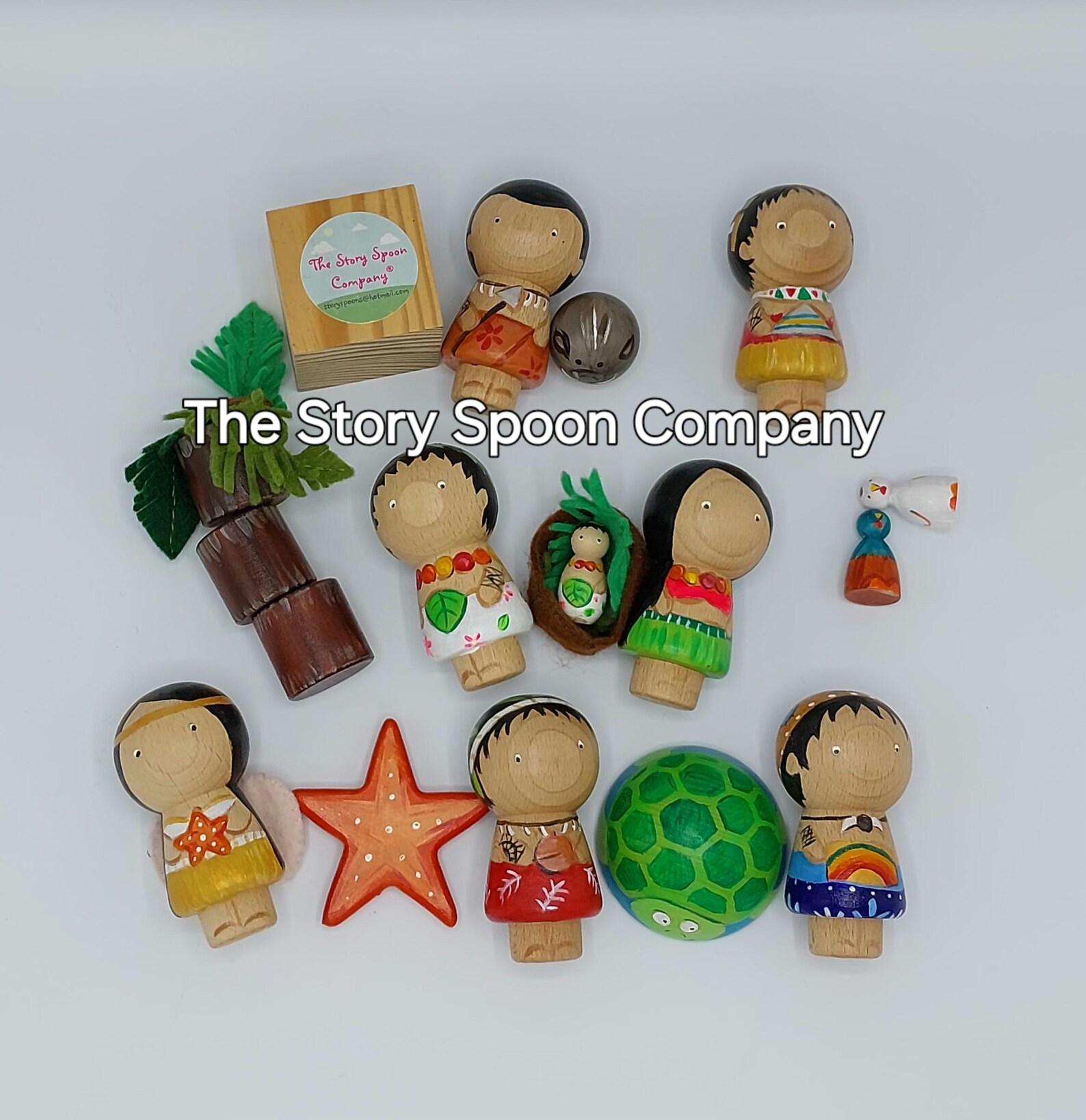 Hawaiian Nativity Set. Family. Present. Gift. Christmas. Chrstian ...