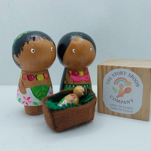 Hawaiian Nativity Set. Family. Present. Gift. Christmas. Chrstian ...