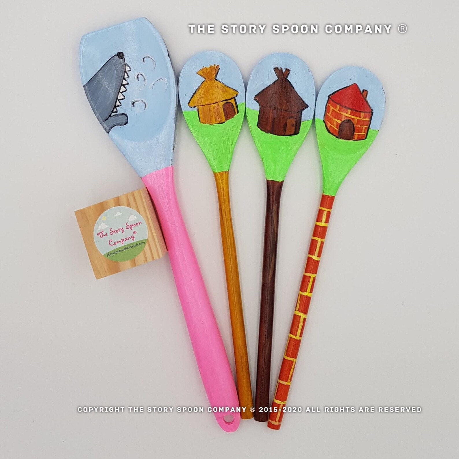 Story Spoons. the Three Little Pigs. Wooden Toy. Fairytale. | Etsy