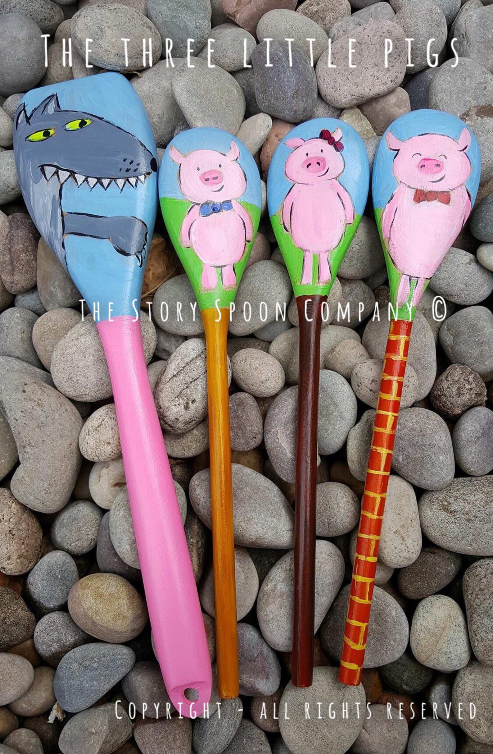 Story Spoons. the Three Little Pigs. Wooden Toy. Fairytale. - Etsy UK