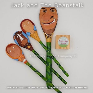Jack and the Beanstalk. Story Spoons. Fairytale. Wooden Toy. Children ...