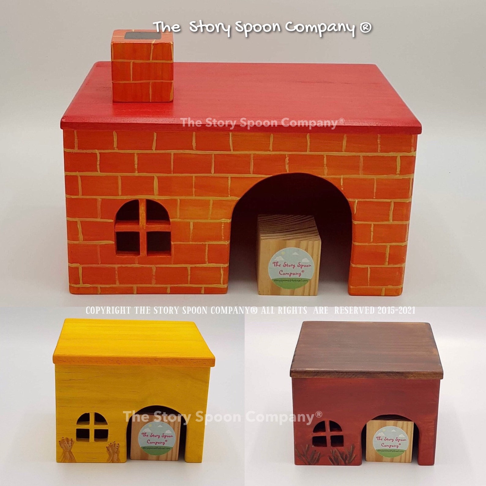 Storytime Props. Three Little Pig Houses. 3 Little Pigs. - Etsy