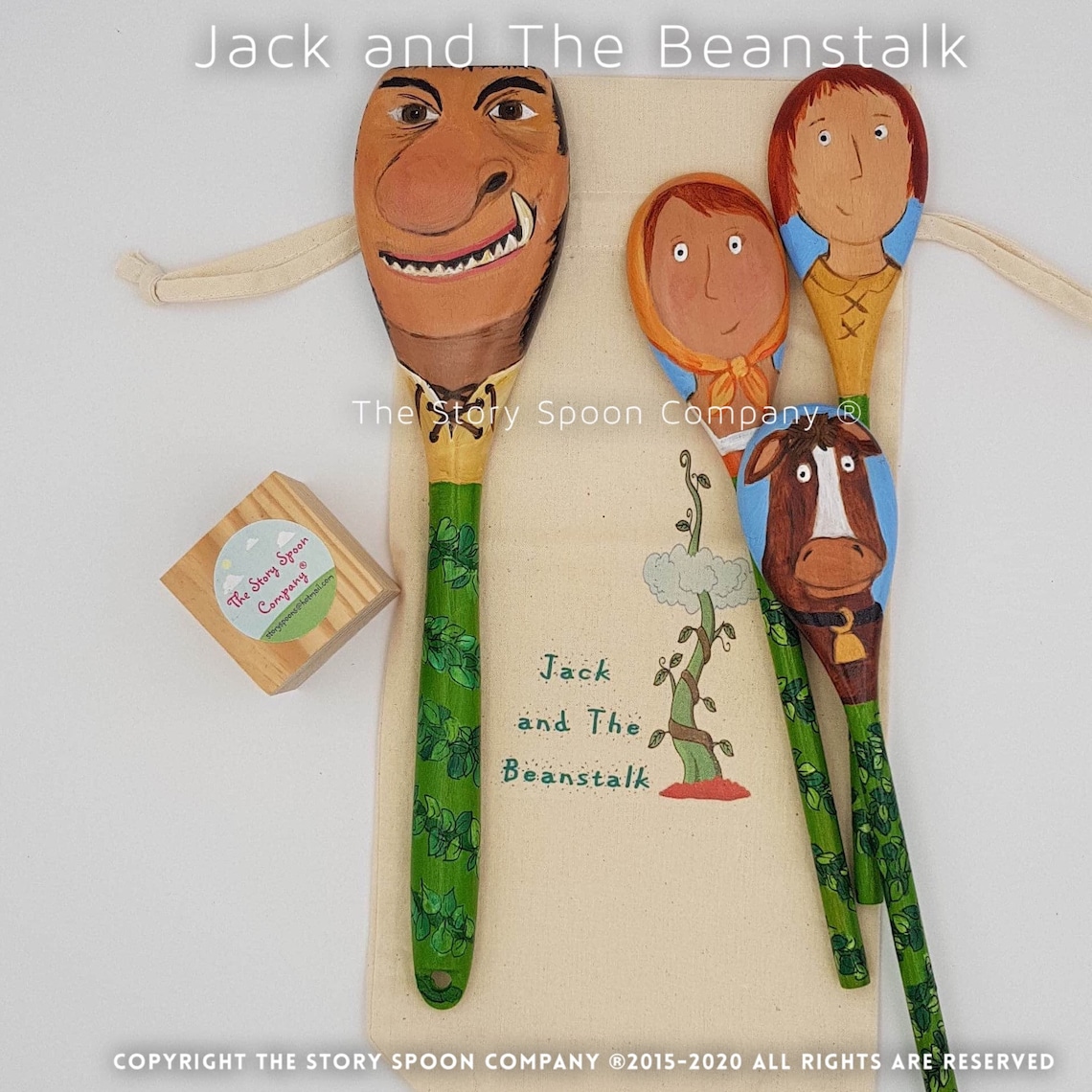 Jack and the Beanstalk. Story Spoons. Fairytale. Wooden Toy. Children ...