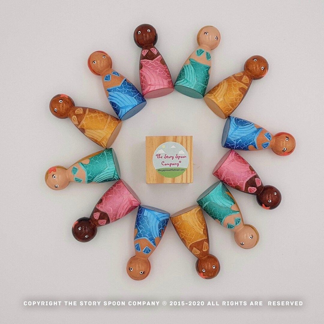 Nixies. Mermaid Peg Dolls. Merfolk. Mermaid. Fairies. Montessori ...