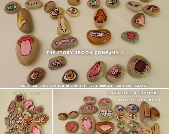 Face & Emotion Stones Emotional Happy Sad Confused Angry Shocked Scared ...