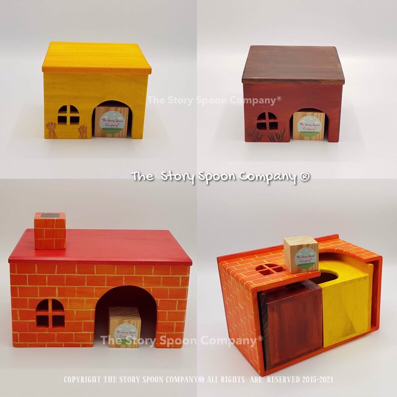 Storytime Props. Three Little Pig Houses. 3 Little Pigs. - Etsy Australia